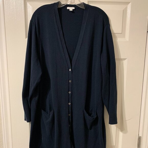J. Jill | Sweaters | J Jill Womens Navy Blue Duster Sweater | Poshmark